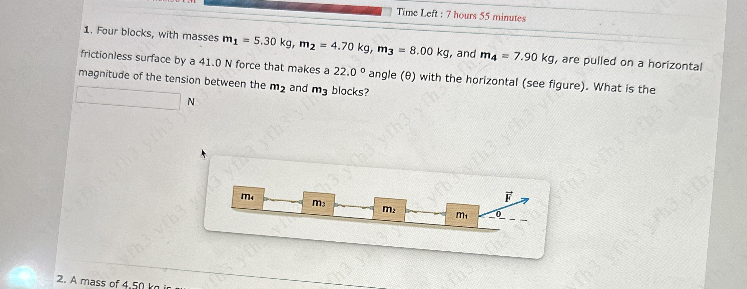 Solved Four blocks, with masses | Chegg.com
