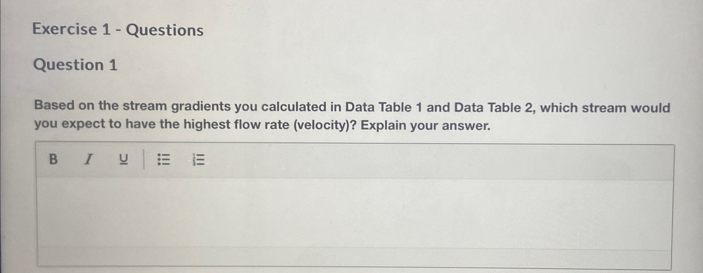 Solved Exercise 1 - ﻿QuestionsQuestion 1Based on the stream | Chegg.com