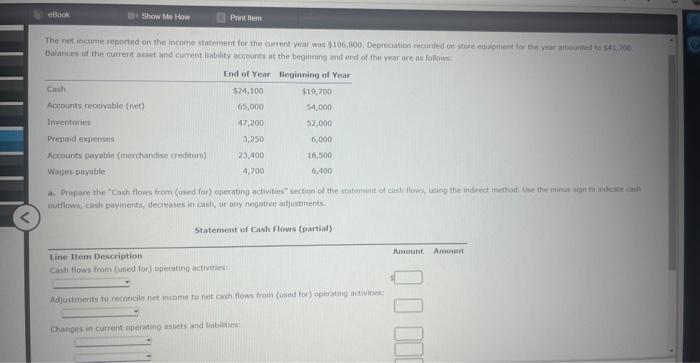 Solved thalances of the current acset and current lisbility | Chegg.com