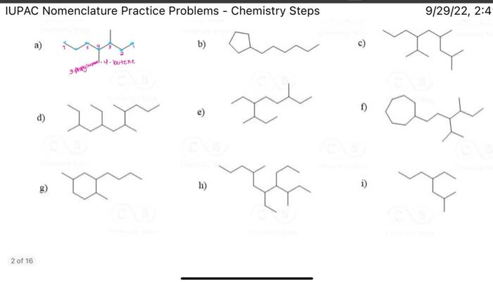 Solved Name the IUPAC Structure and Explain how we got the | Chegg.com