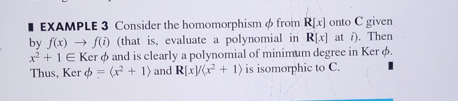 Solved EXAMPLE 3 Consider the homomorphism \\( \\phi \\) | Chegg.com
