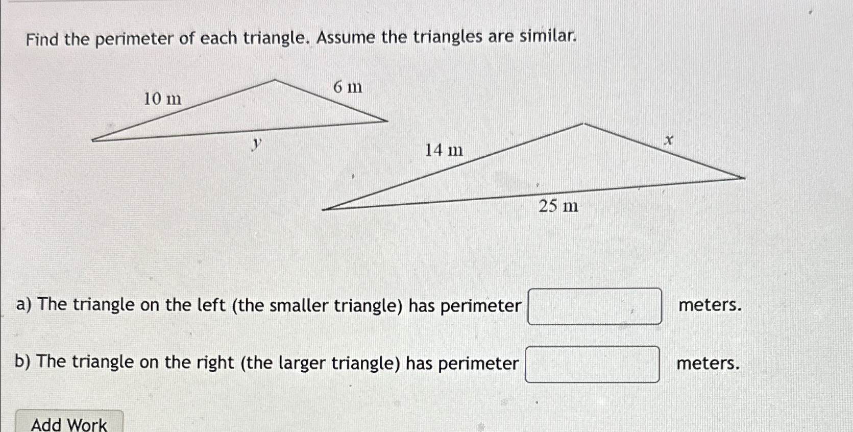 Find the perimeter of each triangle. Assume the | Chegg.com