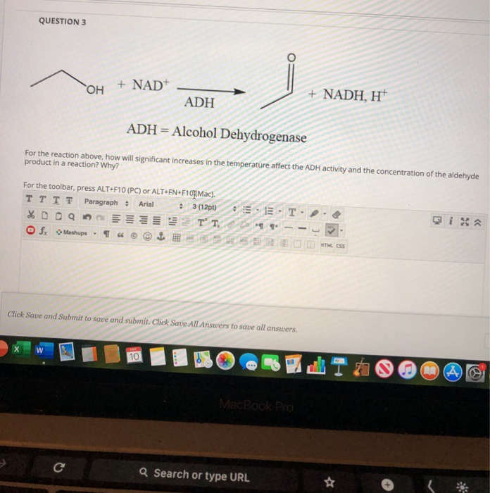 Solved QUESTION 3 OH + NAD + NADH, H ADH ADH = Alcohol | Chegg.com