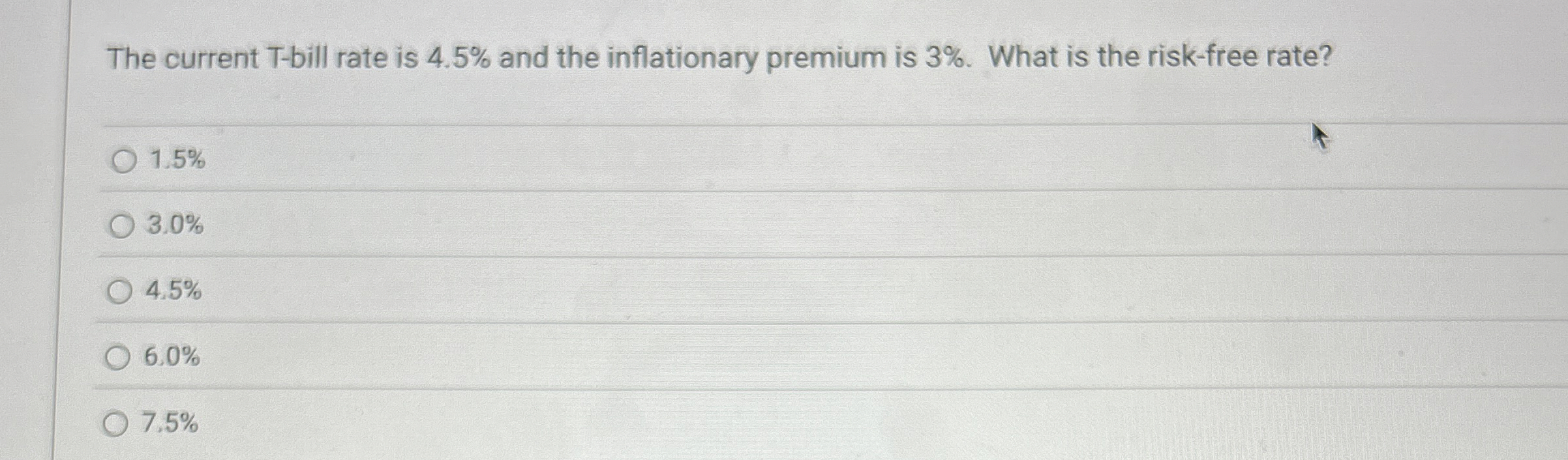Solved The current T-bill rate is 4.5% ﻿and the inflationary | Chegg.com