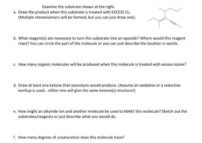 Solved Examine the substrate shown at the right. a. Draw the | Chegg.com