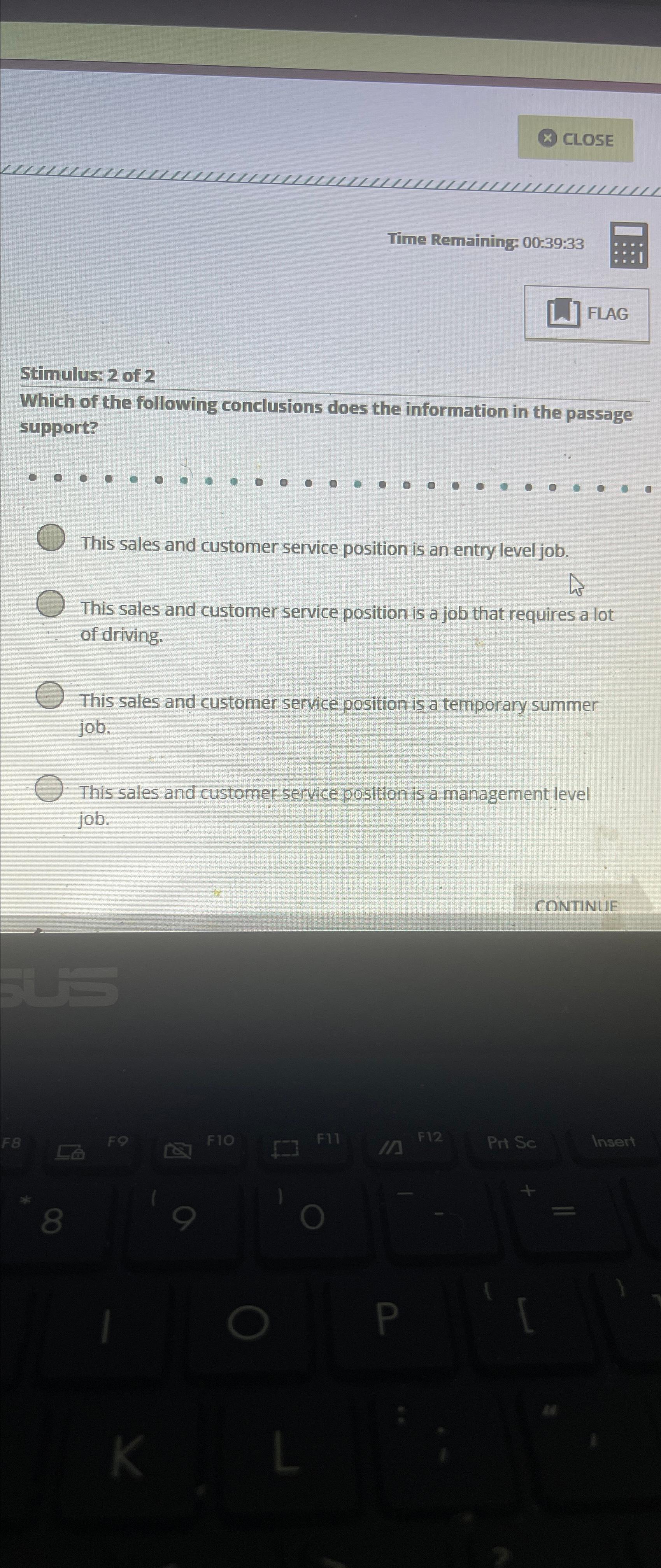 Solved Time Remaining: 00:39:33[] ﻿FLAGStimulus: 2 ﻿of | Chegg.com