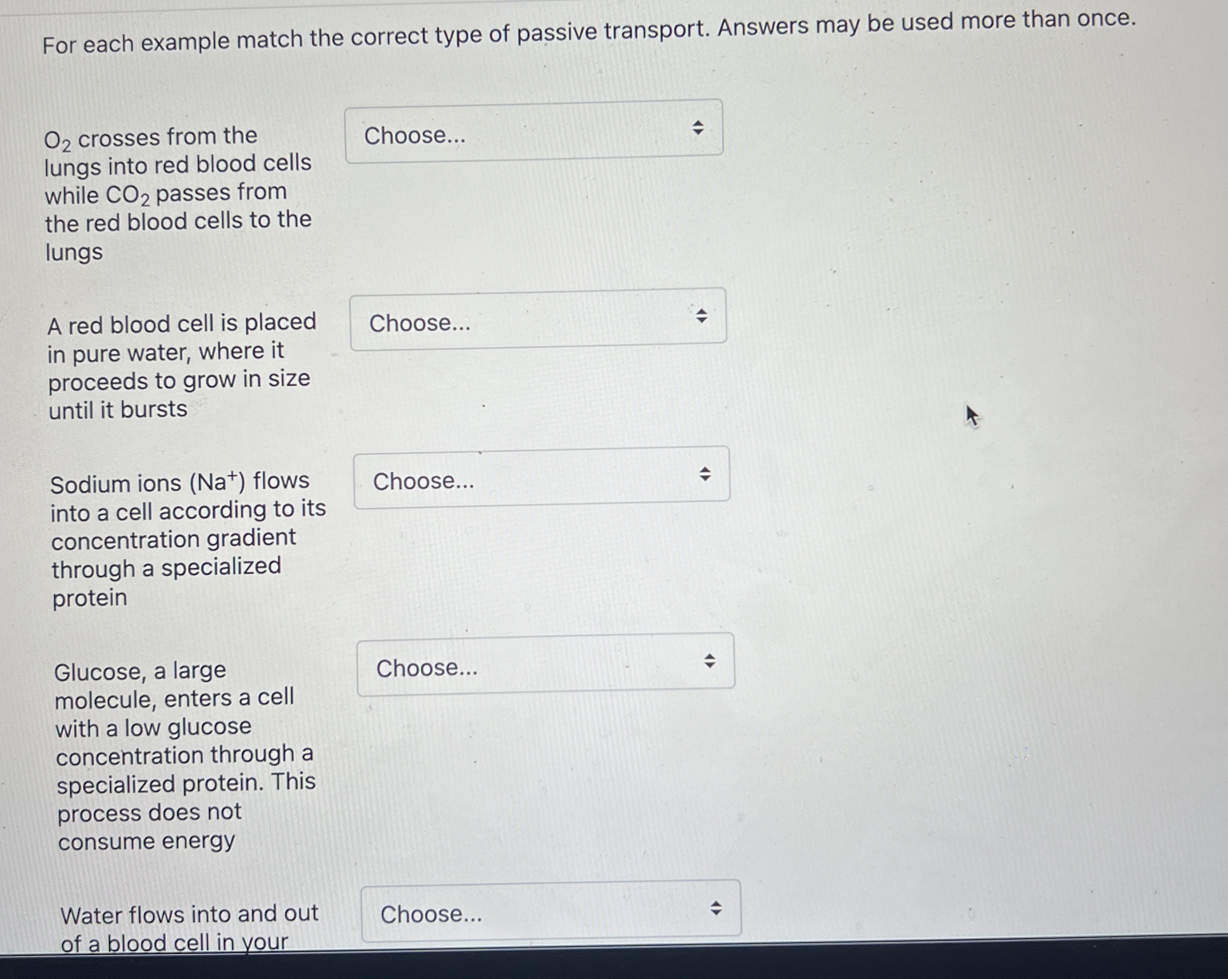 Solved For each example match the correct type of passive | Chegg.com