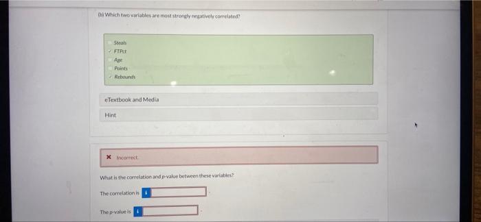 Solved NBA Players: Correlation Matrix The dataset | Chegg.com