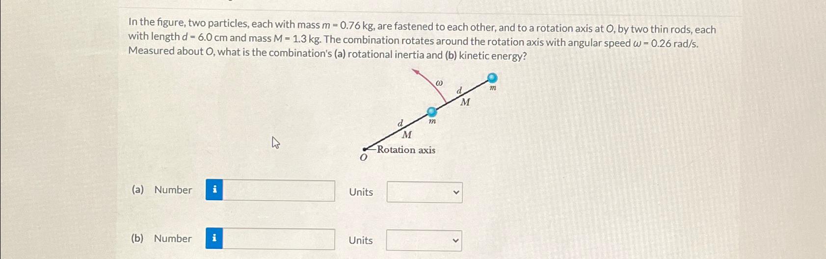 Solved In the figure, two particles, each with mass | Chegg.com