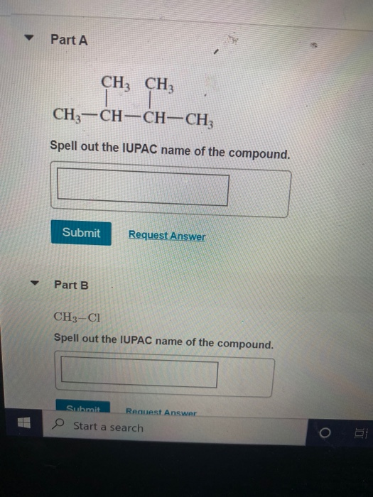 Solved Part A CH3 CH3 CH3-CH-CH-CH Spell out the IUPAC name | Chegg.com