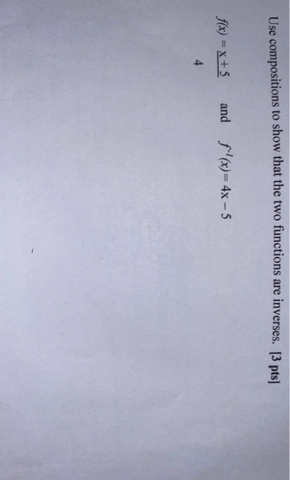 Solved Use compositions to show that the two functions are | Chegg.com