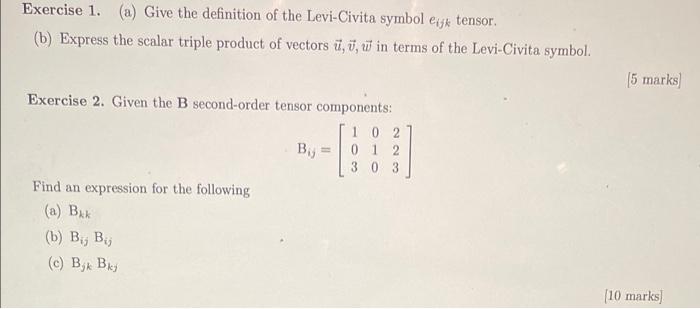Solved Exercise 1. (a) Give the definition of the | Chegg.com