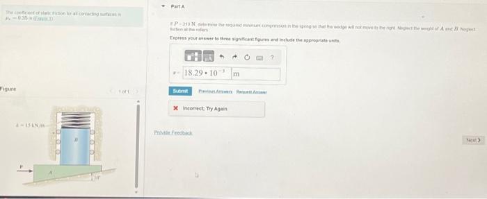 Solved The coefficient of static friction for all contacting | Chegg.com