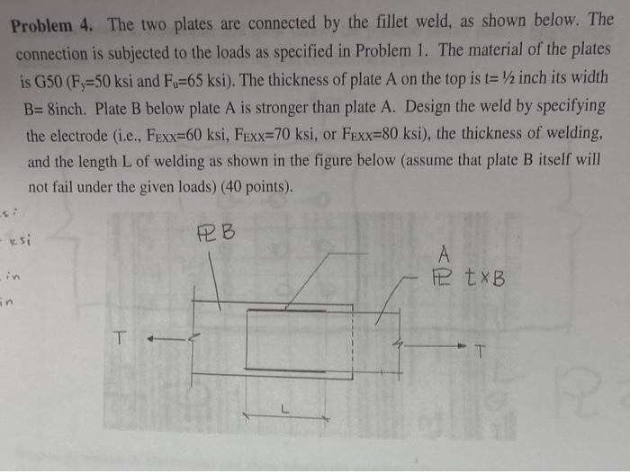 Solved Problem 4. The two plates are connected by the fillet | Chegg.com