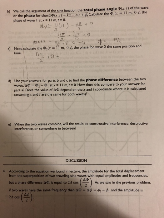 Solved Wave Superposition And Interference Traveling Waves