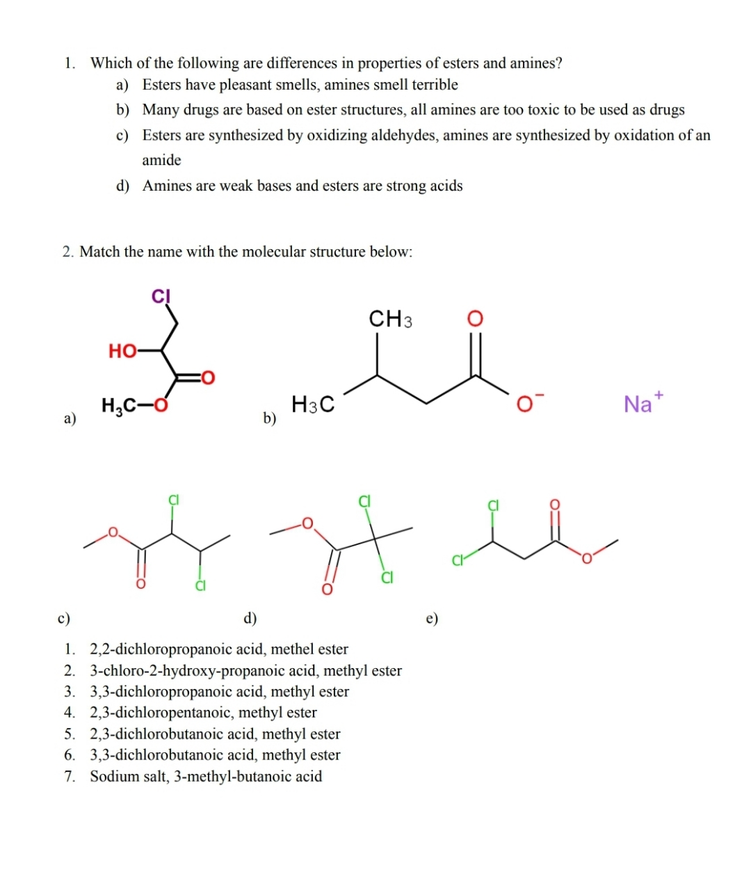 Solved Which of the following are differences in properties | Chegg.com