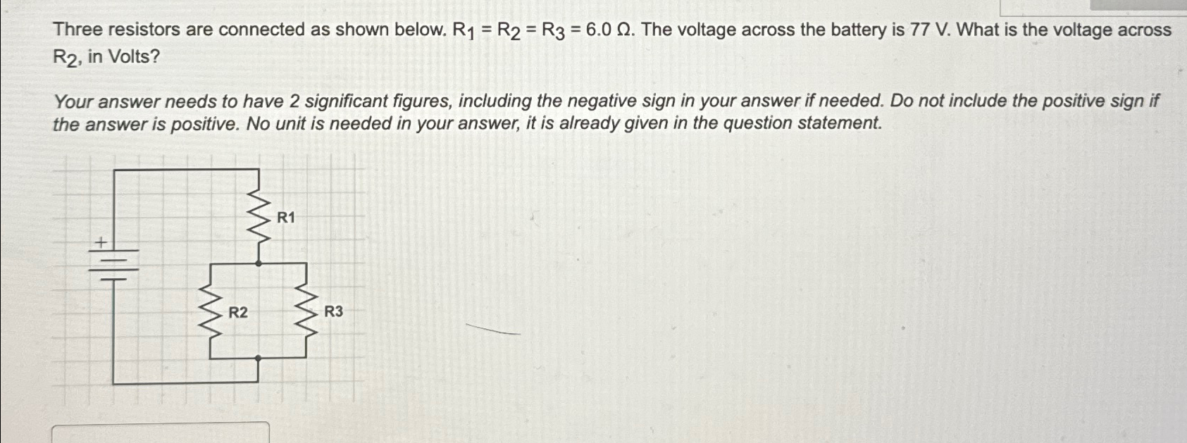 Solved Three resistors are connected as shown below. | Chegg.com