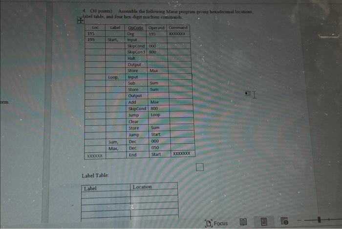 Solved 4. (90 points) Astecuble the following Mafie ptogram | Chegg.com