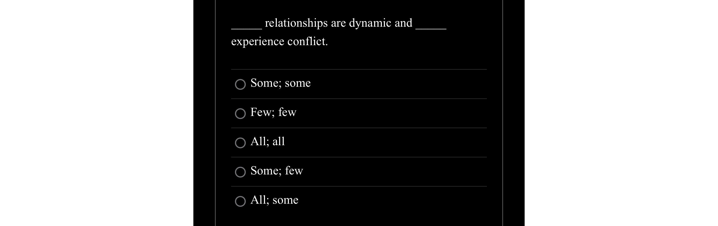 Solved relationships are dynamic and experience | Chegg.com