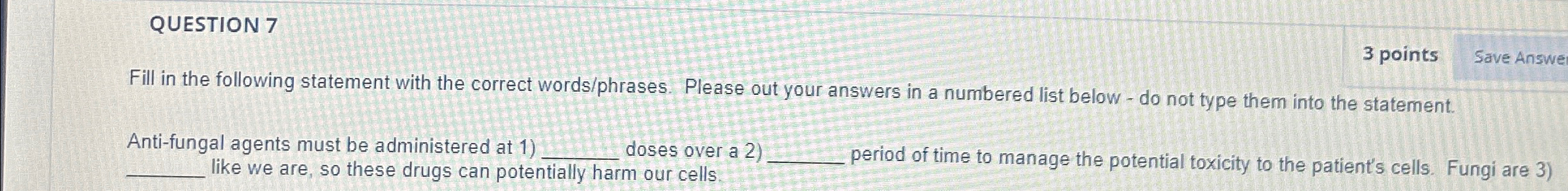 Solved QUESTION 73 ﻿pointsFill in the following statement | Chegg.com