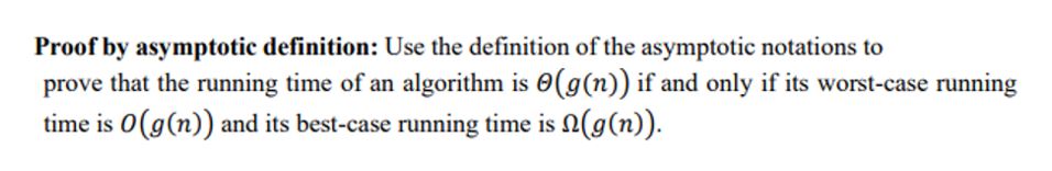 Solved Proof by asymptotic definition: Use the definition of | Chegg.com
