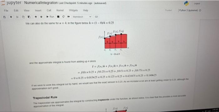 Solved Numerical Integration Write a program to caicutate | Chegg.com