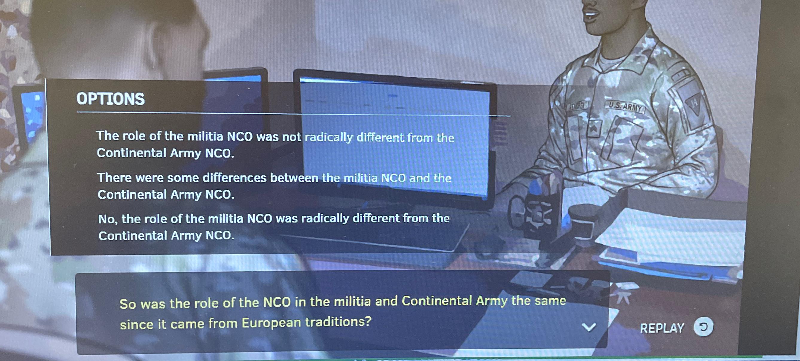 Solved OPTIONSThe role of the militia NCO was not radically | Chegg.com