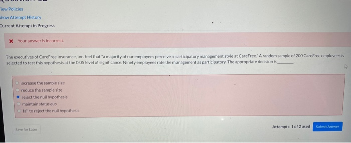 Solved lew Policies how Attempt History Current Attempt in | Chegg.com