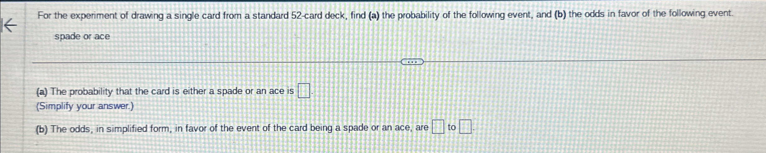 Solved For the experiment of drawing a single card from a | Chegg.com