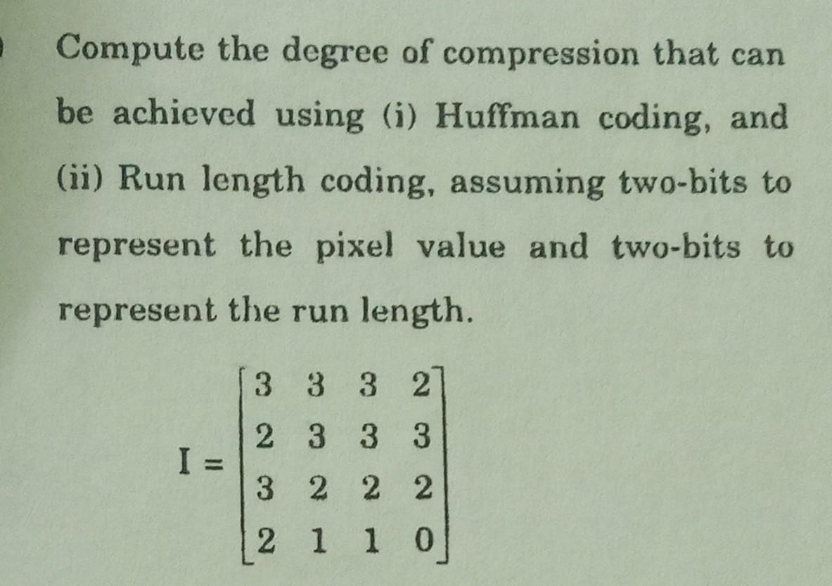 Solved Compute the degree of compression that can be | Chegg.com