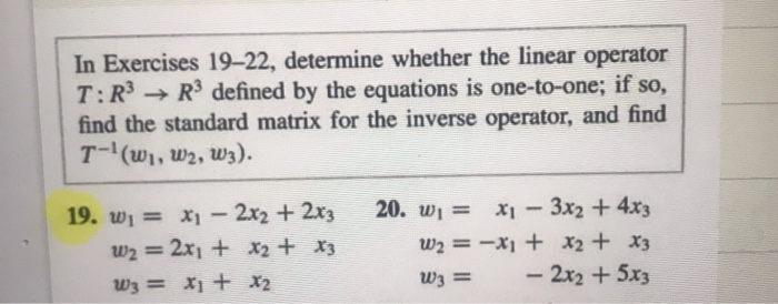 Solved In Exercises 19-22, determine whether the linear | Chegg.com