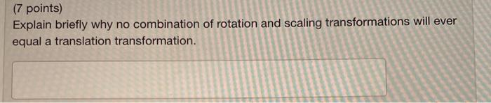 Solved Explain briefly why no combination of rotation and | Chegg.com