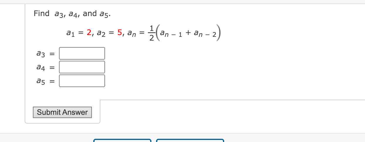 Solved Find a3,a4, ﻿and | Chegg.com