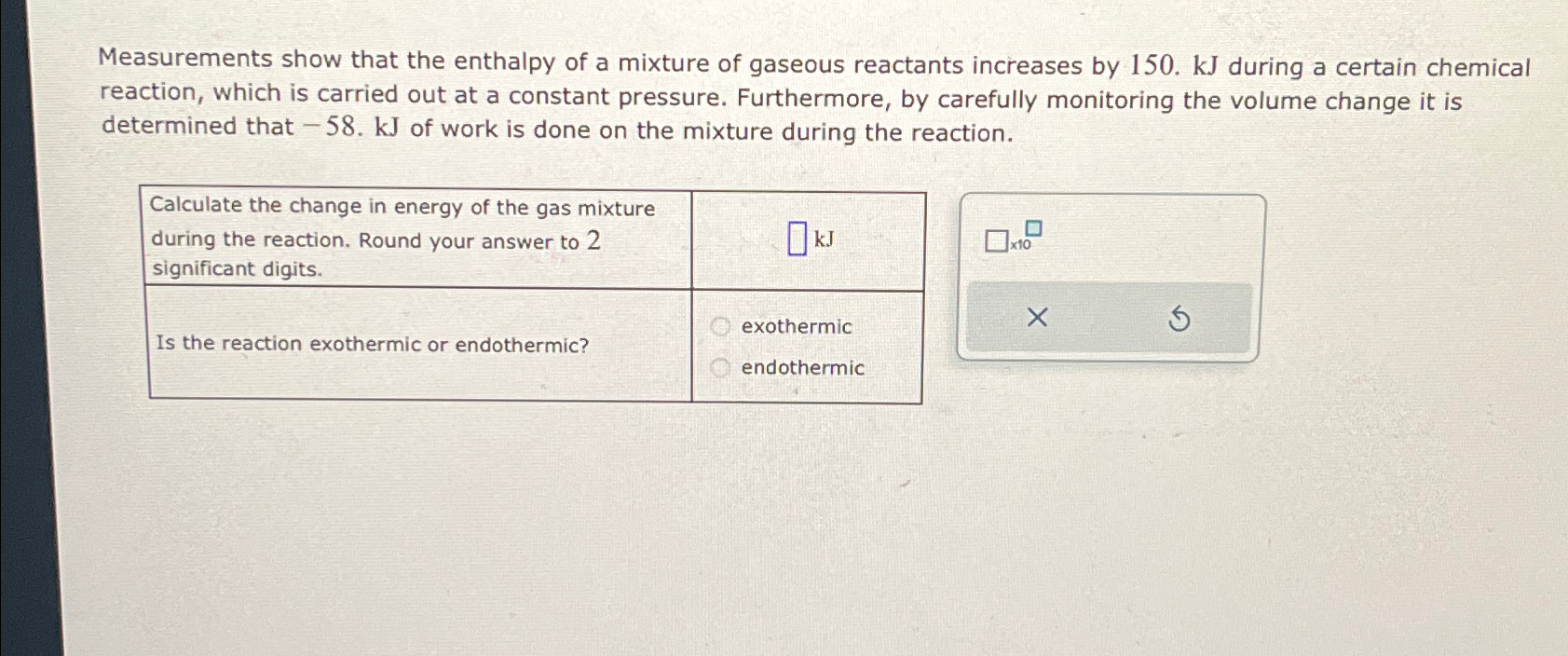 Solved Measurements show that the enthalpy of a mixture of | Chegg.com