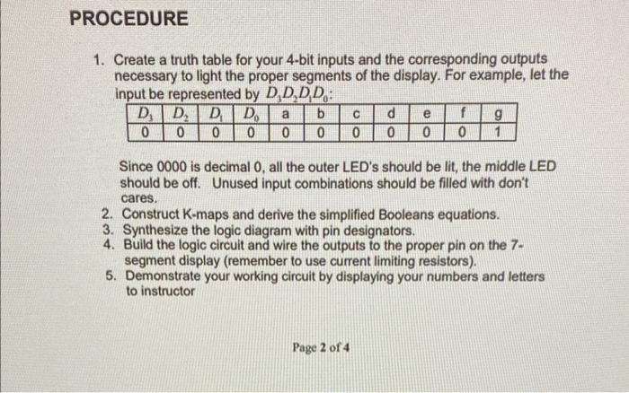 OBJECTIVE Build a circuit that converts a list of BCD | Chegg.com