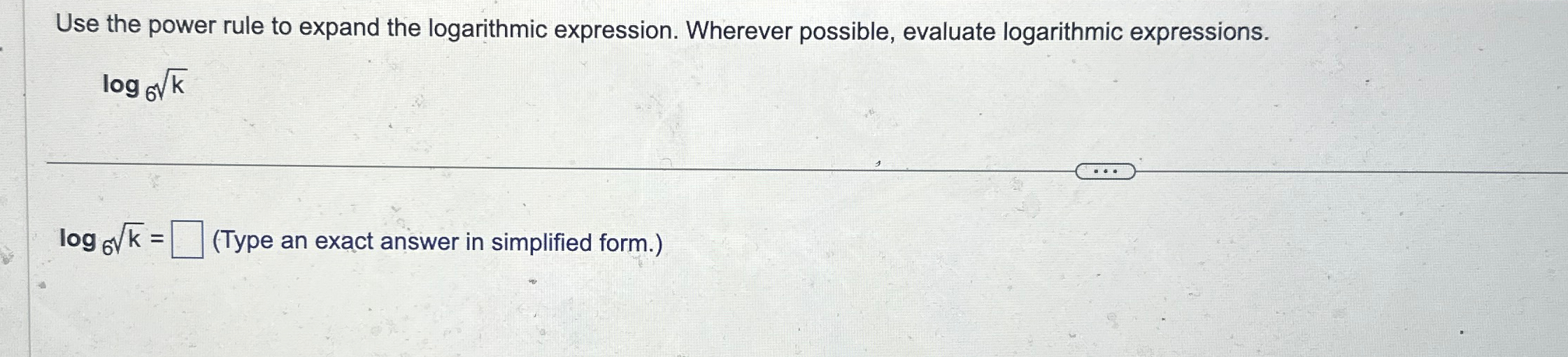 Solved Use the power rule to expand the logarithmic | Chegg.com