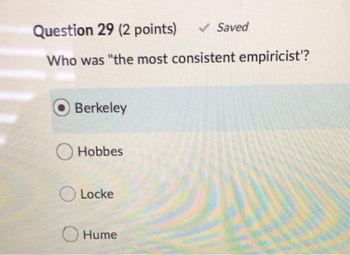 Question 50 (2 points) Who thought we exist (subsist) | Chegg.com