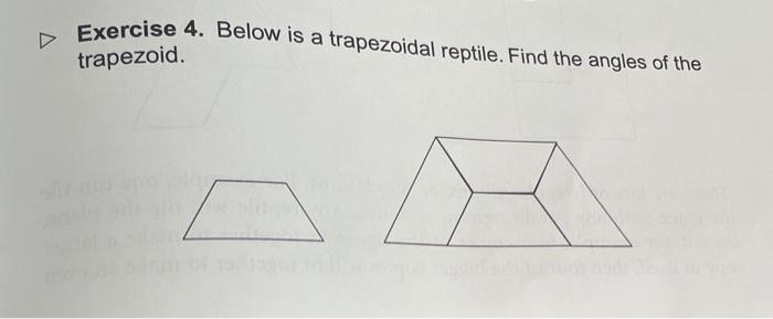 Solved Exercise 4. Below is a trapezoidal reptile. Find | Chegg.com