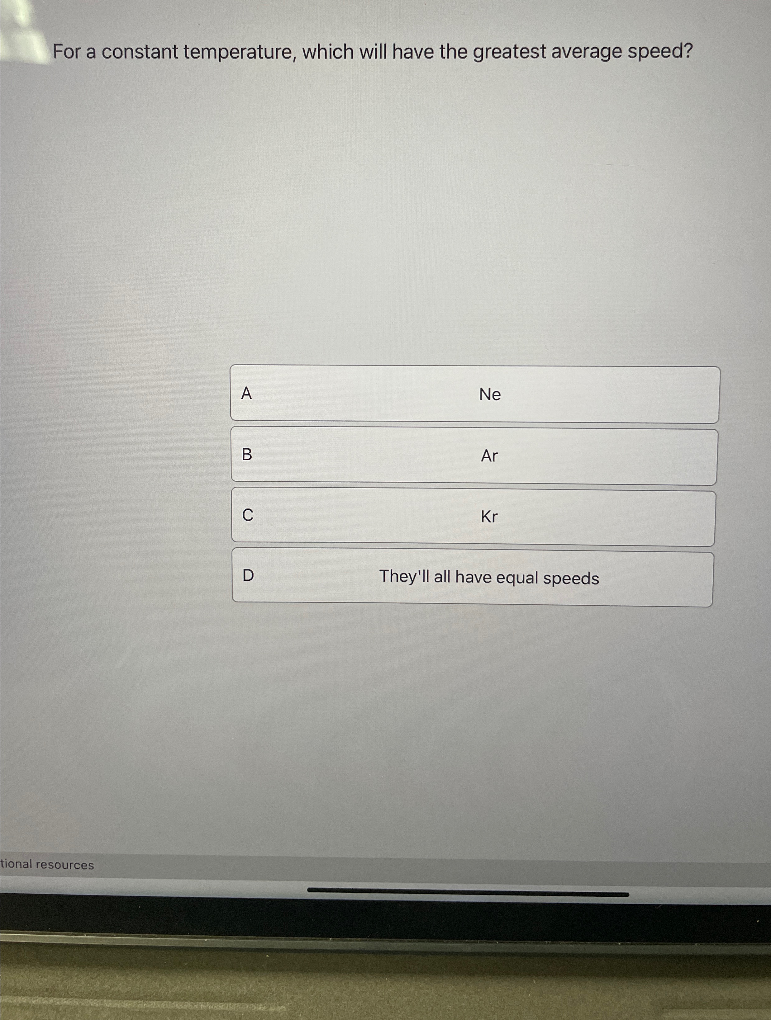 Solved For a constant temperature, which will have the | Chegg.com