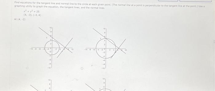 Solved Find equations for the tangent line and normal line | Chegg.com
