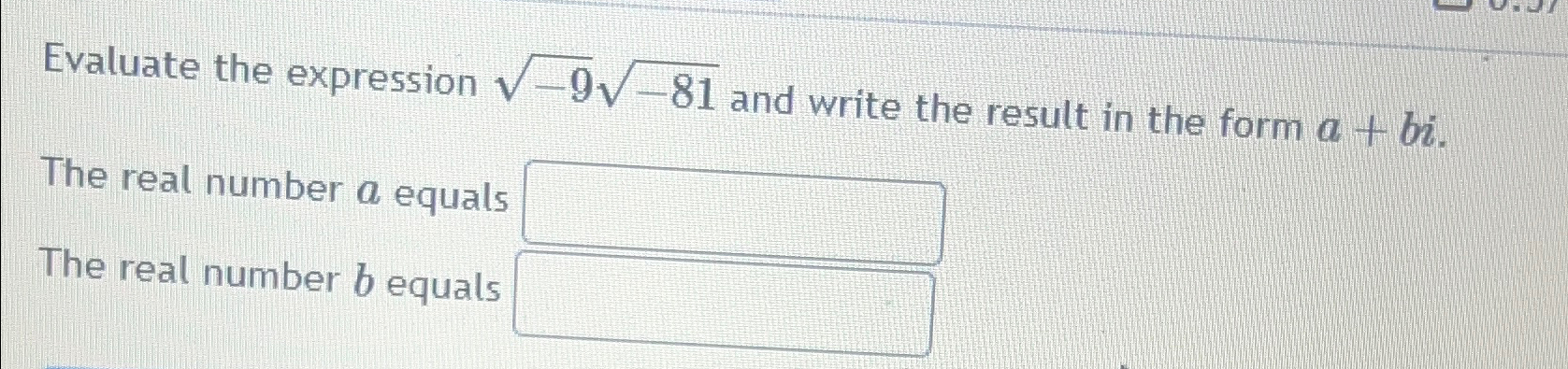 Solved Evaluate the expression -92-812 ﻿and write the result | Chegg.com