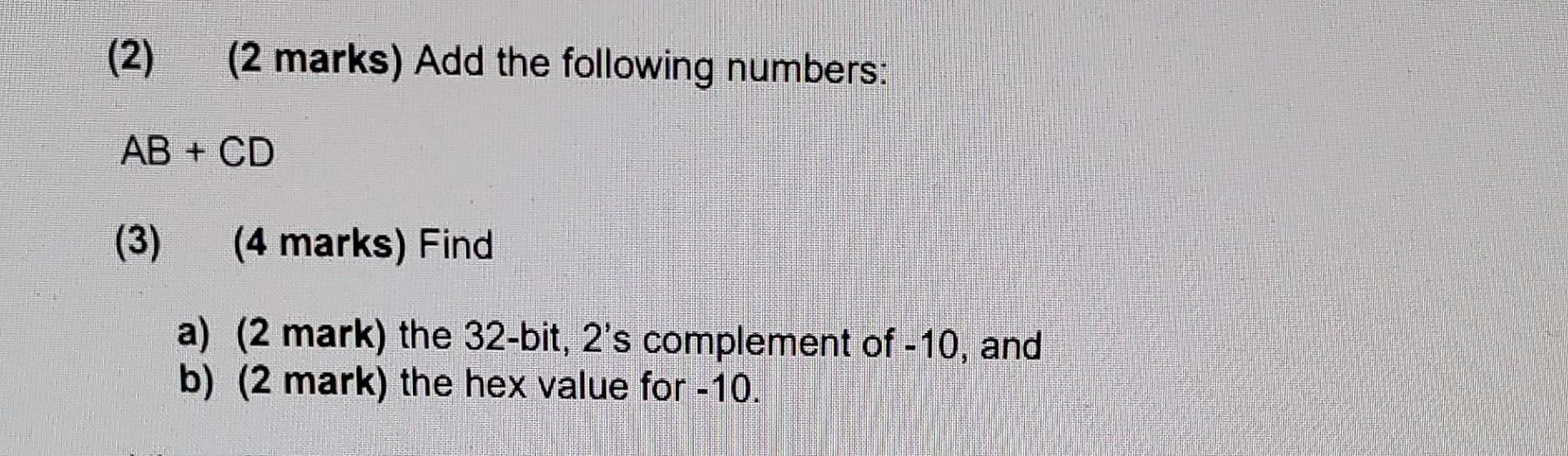 Solved Can you do 2 and 3, and I will give a thumb up for | Chegg.com