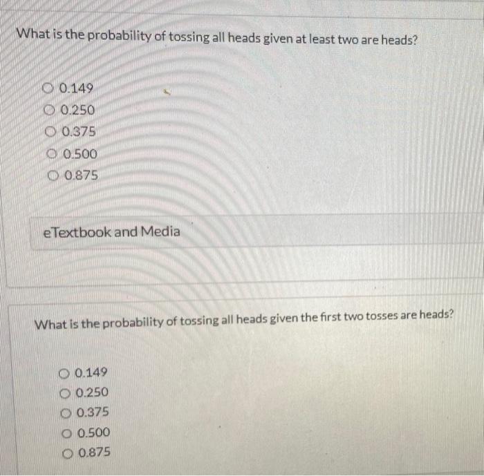 Solved Suppose you toss 3 fair coins. (Hint: It might help | Chegg.com