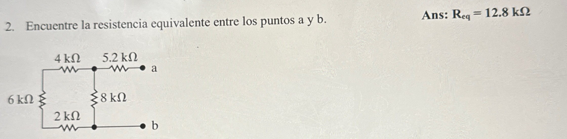 Solved Encuentre la resistencia equivalente entre los puntos | Chegg.com