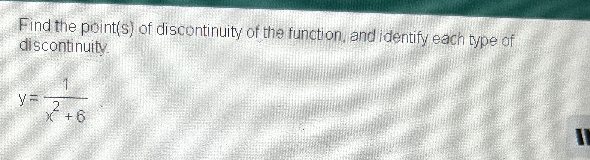 Solved Find the point(s) ﻿of discontinuity of the function, | Chegg.com