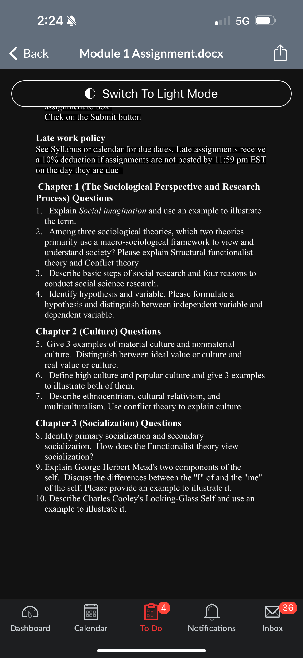 Solved 2:24BackModule 1 ﻿Assignment.docxSwitch To Light | Chegg.com