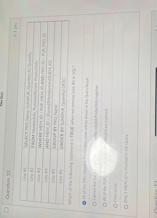 Solved Error occur Only 1MEM ID is involved in the Query | Chegg.com