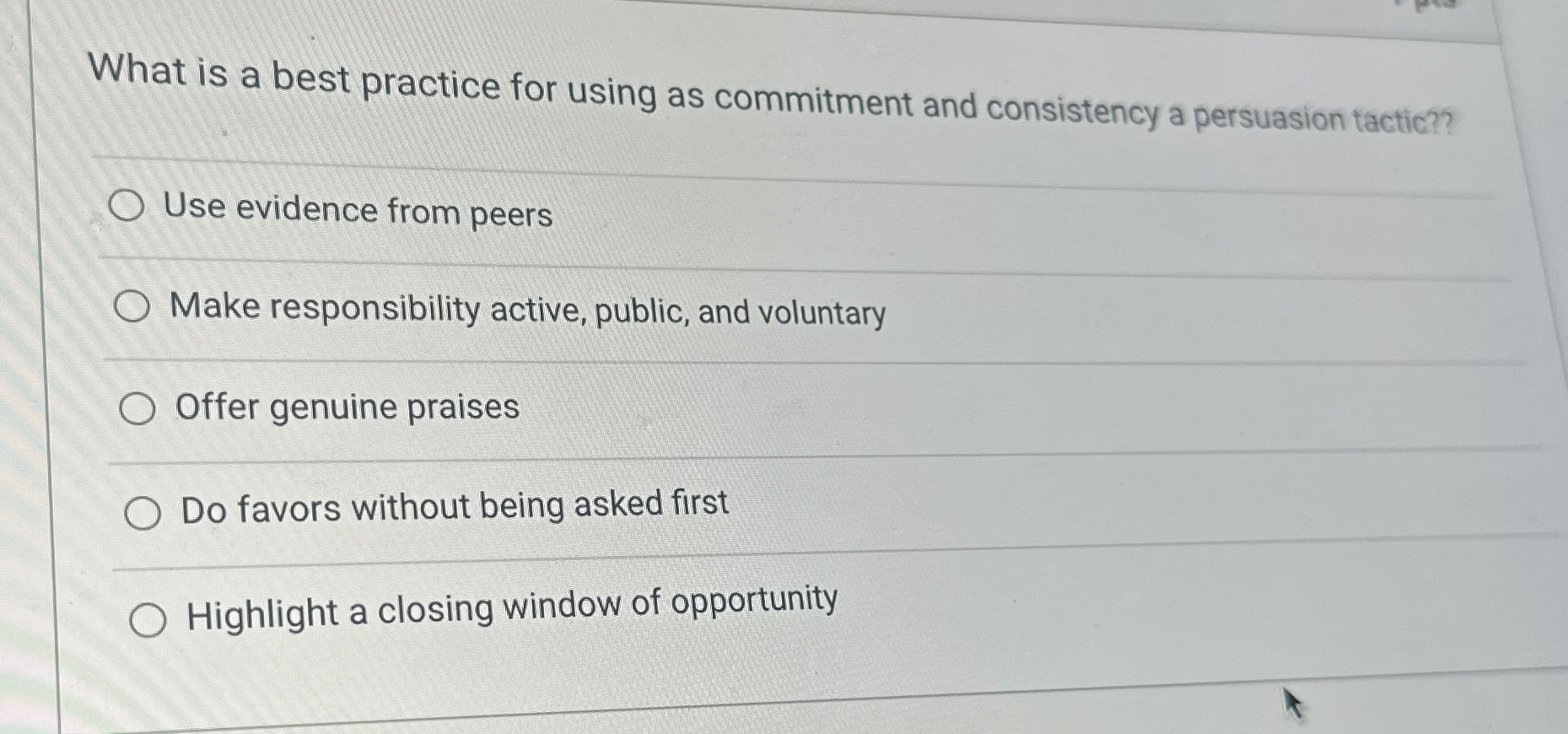 Solved What is a best practice for using as commitment and | Chegg.com