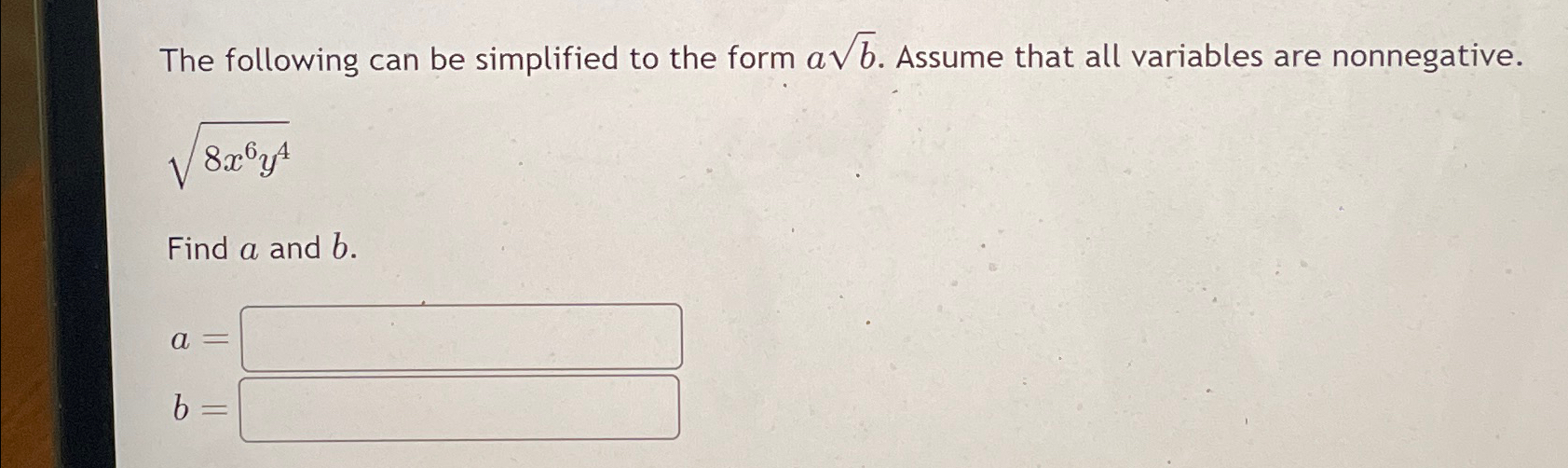 Solved The following can be simplified to the form ab2. | Chegg.com