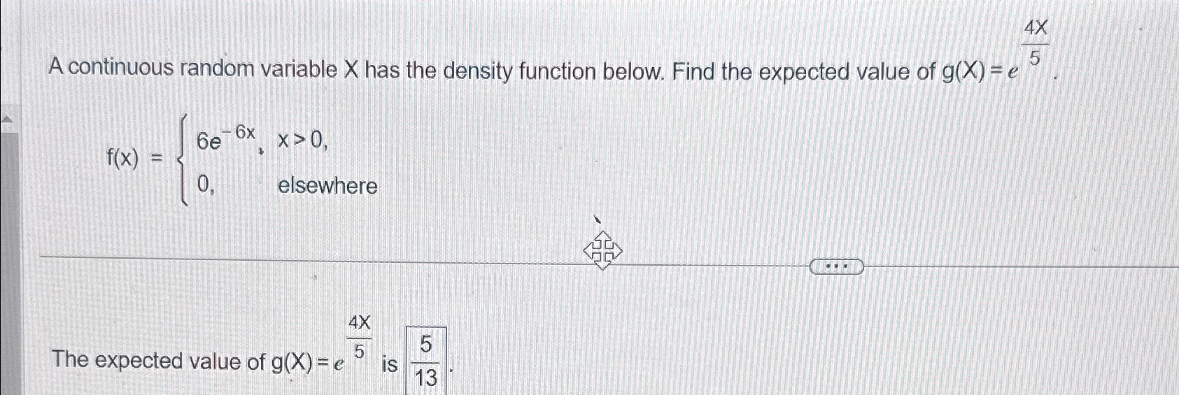 Solved A continuous random variable x ﻿has the density | Chegg.com
